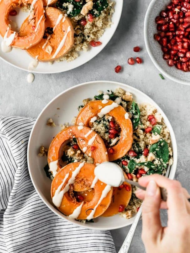 Salada Quente de Abóbora e Quinoa - Anita Healthy